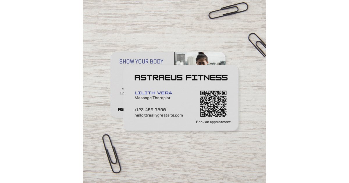 Fitness QR Code Business Card | Zazzle