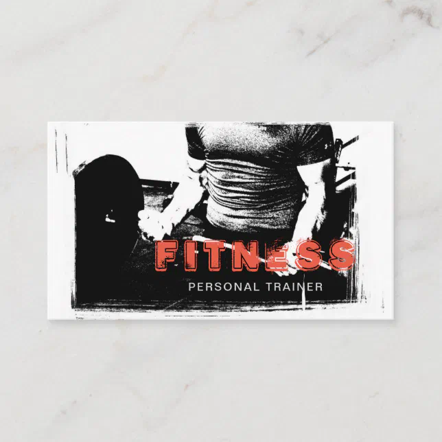 Fitness Sport Coach Personal Trainer Modern Business Card | Zazzle