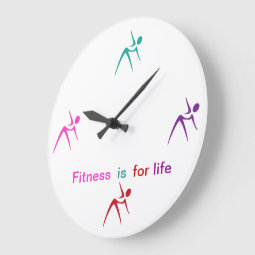 Fitness Theme Wall Decor Clock | Zazzle