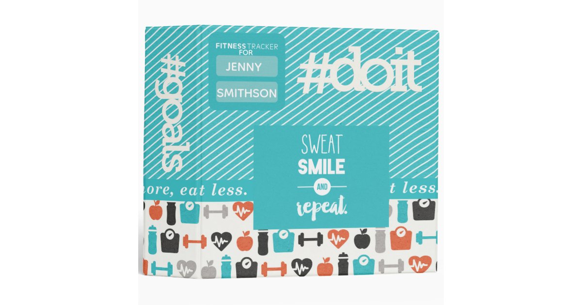 Fitness Tracker Journal Binder | Zazzle