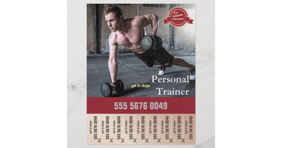 Fitness Trainer Advertising Flyer | Zazzle