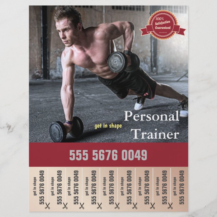 Fitness Trainer Advertising Flyer | Zazzle