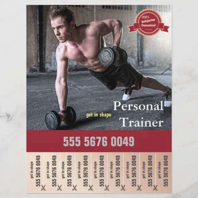 Fitness Trainer Advertising Flyer | Zazzle