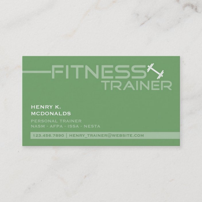 Fitness Trainer Business Card | Zazzle.com