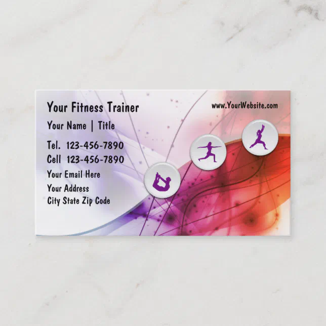 Fitness Trainer Business Cards | Zazzle