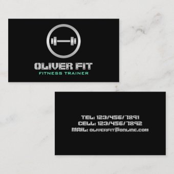 Fitness Trainer - Business Cards | Zazzle