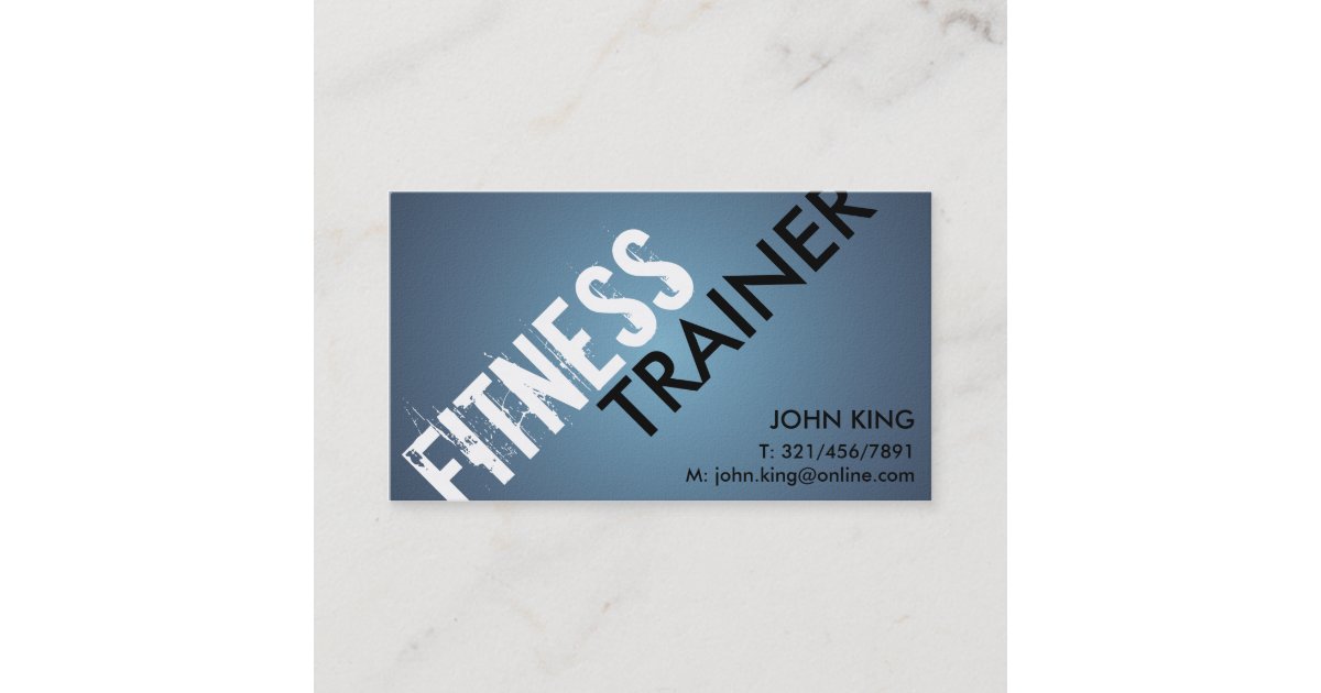 Fitness Trainer - Business Cards | Zazzle