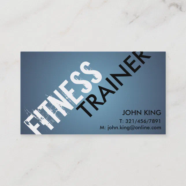 Fitness Trainer - Business Cards | Zazzle