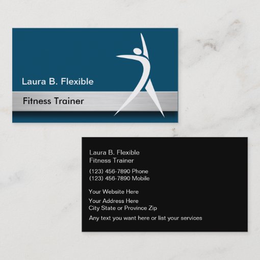 Fitness Trainer Business Cards | Zazzle