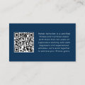 Fitness trainer coach modern photo qr code navy business card | Zazzle