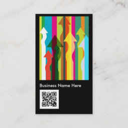 Fitness Trainer - Colorful & QR Code Business Card | Zazzle