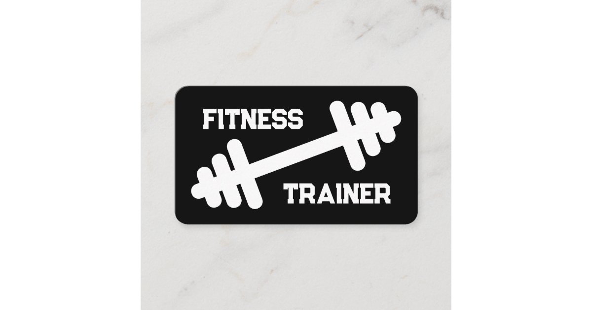 Fitness trainer gym coach business card template | Zazzle