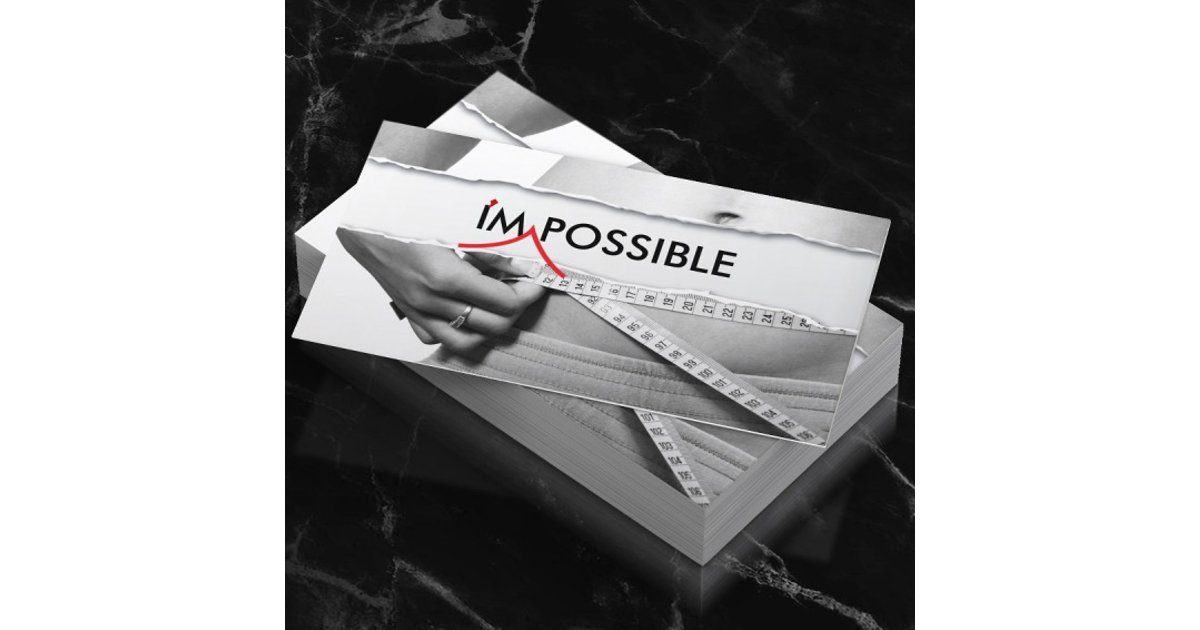 Fitness Trainer I'm Possible Body Sculpting Business Card | Zazzle
