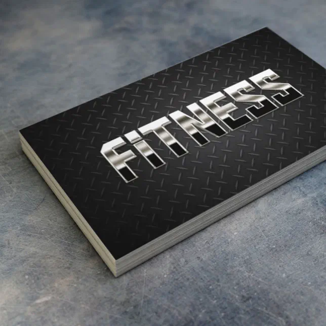 Fitness Training Professional Steel & Metal Business Card | Zazzle