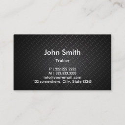 Fitness Training Professional Steel & Metal Business Card | Zazzle