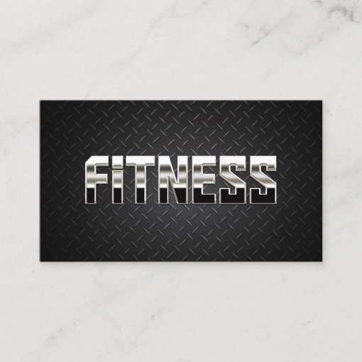 Fitness Training Professional Steel & Metal Business Card | Zazzle