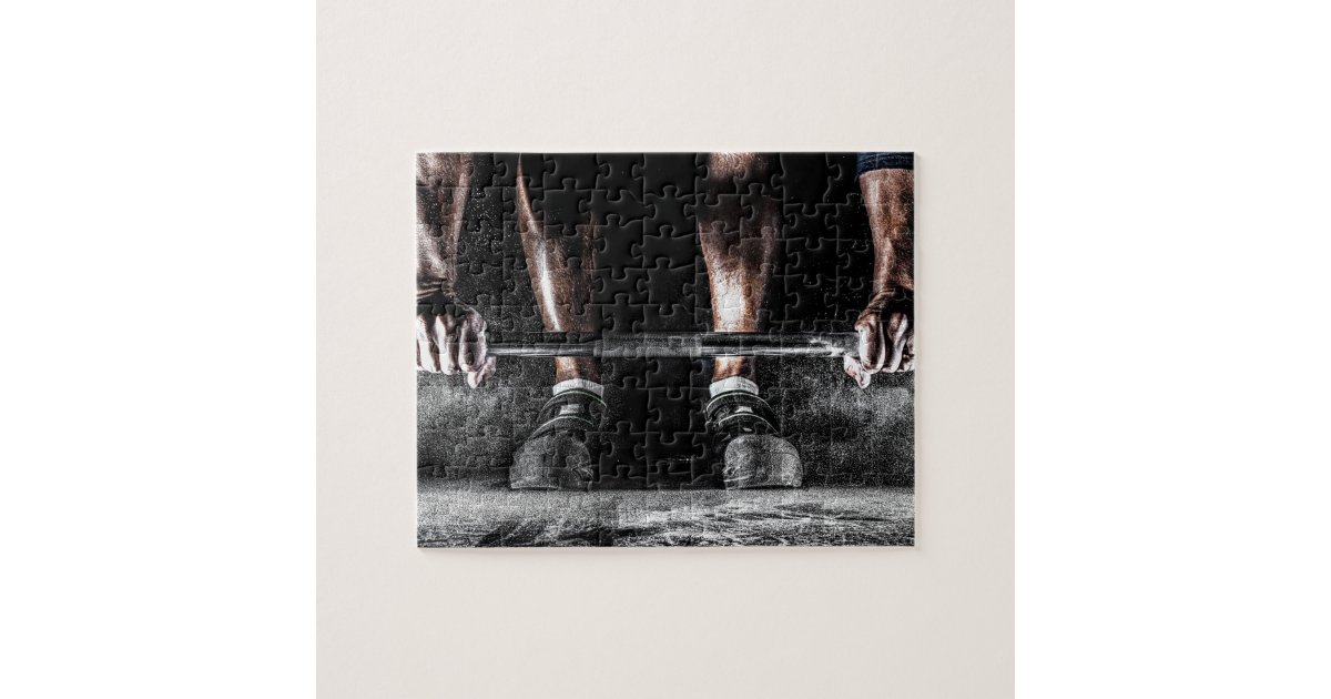 Fitness Weightlifting Gym Workout Jigsaw Puzzle | Zazzle