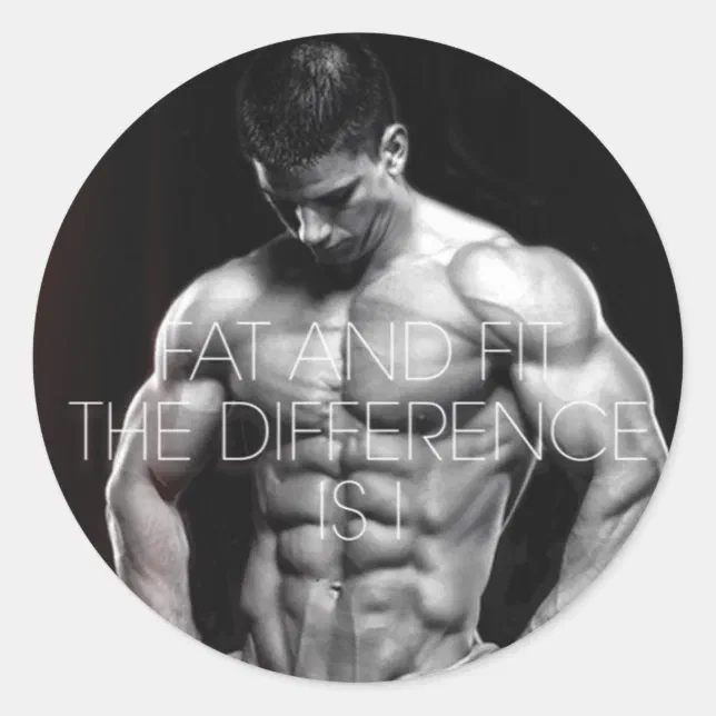 Fitness Workout Gym Motivation Classic Round Sticker | Zazzle