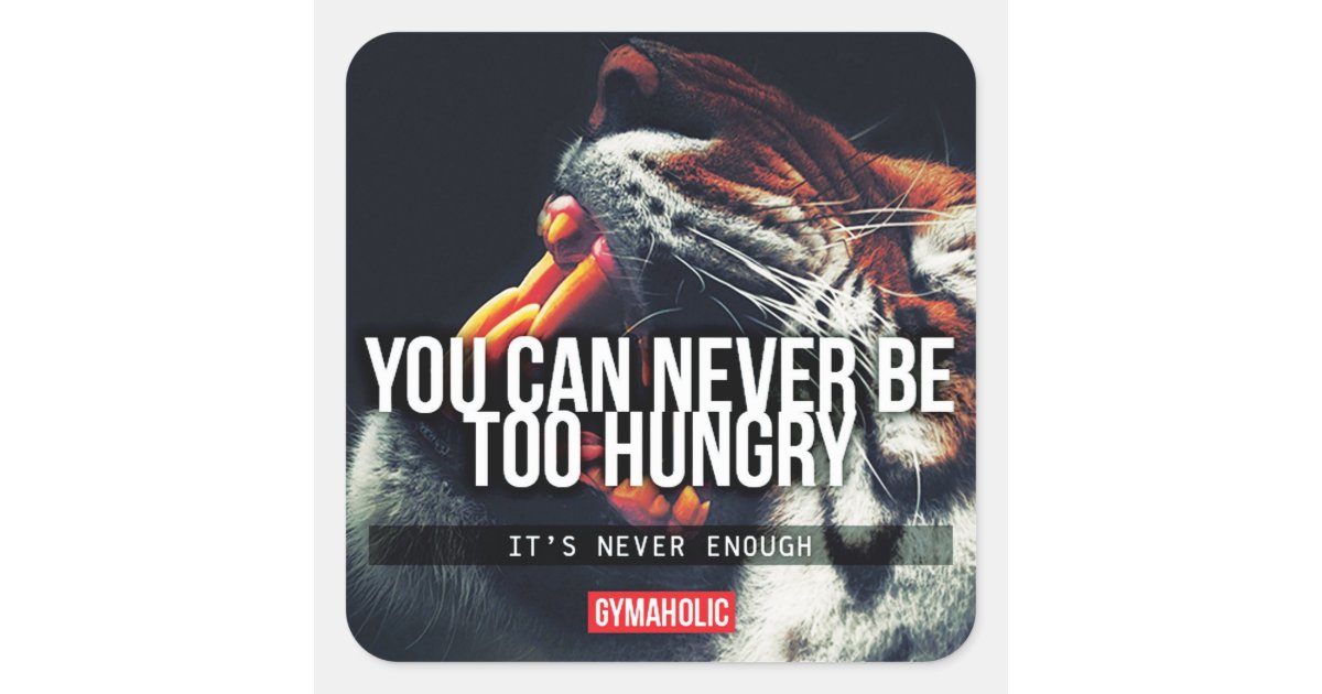 Fitness Workout Gym Motivation Square Sticker | Zazzle