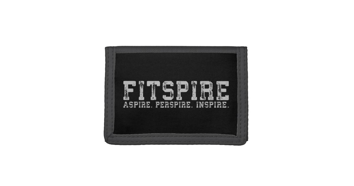 Fitspire - Aspire, Perspire, Inspire - Workout Trifold Wallet | Zazzle