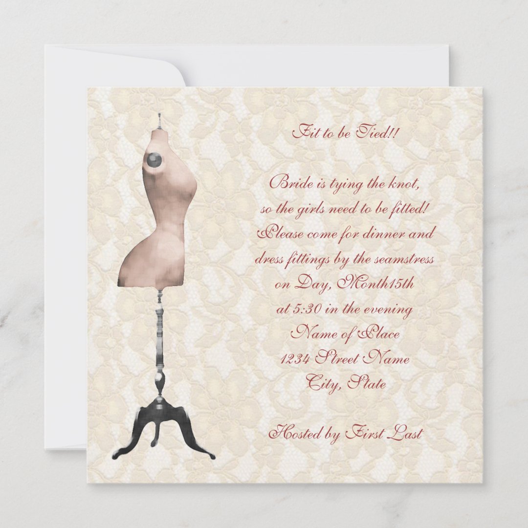 Fitting Bridal Shower Invitation | Zazzle