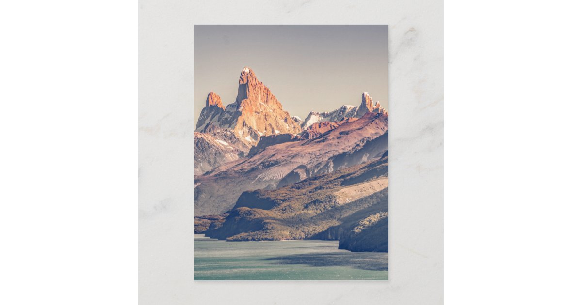 Fitz Roy and Poincenot Mountains Patagonia Postcard | Zazzle