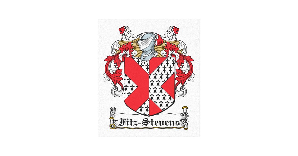 Fitz-Stevens Family Crest Canvas Print | Zazzle