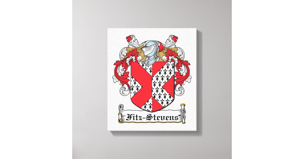 Fitz-Stevens Family Crest Canvas Print | Zazzle
