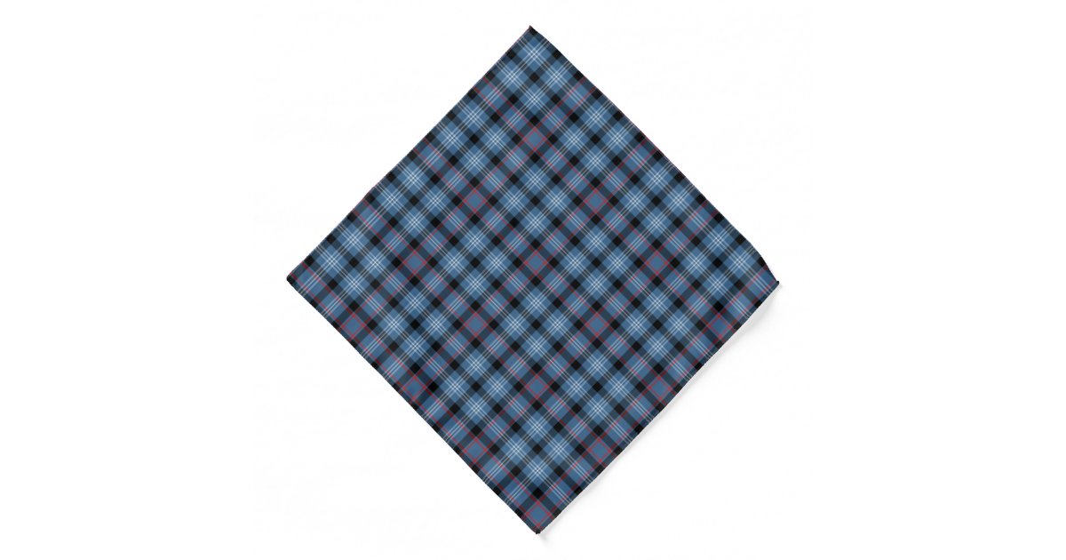 Fitzgerald Clan Tartan Blue Plaid Pattern Bandana | Zazzle