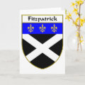 Fitzpatrick Coat of Arms/Family Crest Card | Zazzle