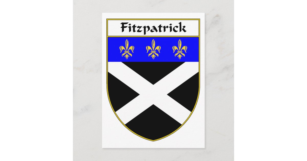 Fitzpatrick Coat of Arms/Family Crest Postcard | Zazzle