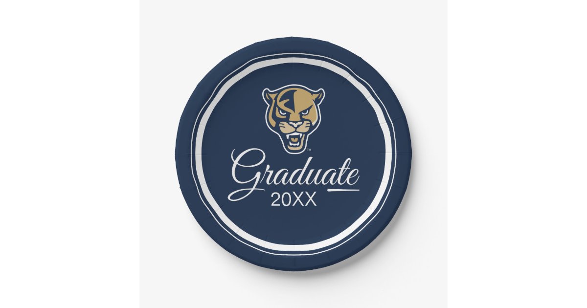 FIU Panthers Graduation Paper Plates | Zazzle
