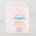 Five and fabulous birthday invitation | Zazzle