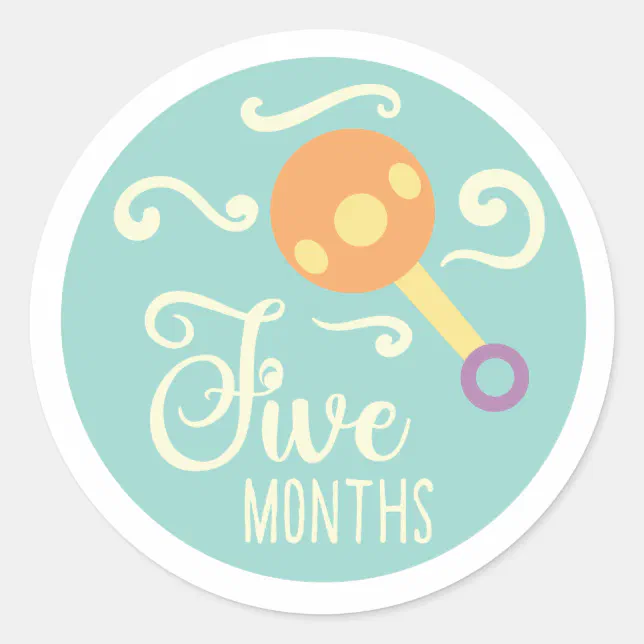 Five Months Stickers | Zazzle