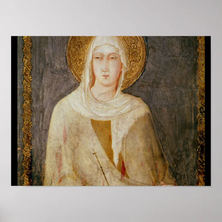 Five Saints, detail of St. Clare Poster | Zazzle