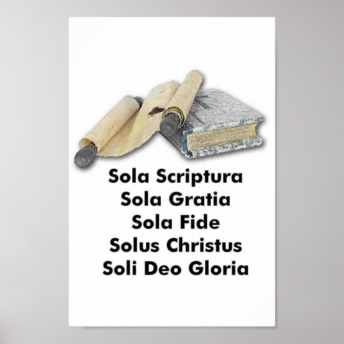 Five Solas Poster | Zazzle.com