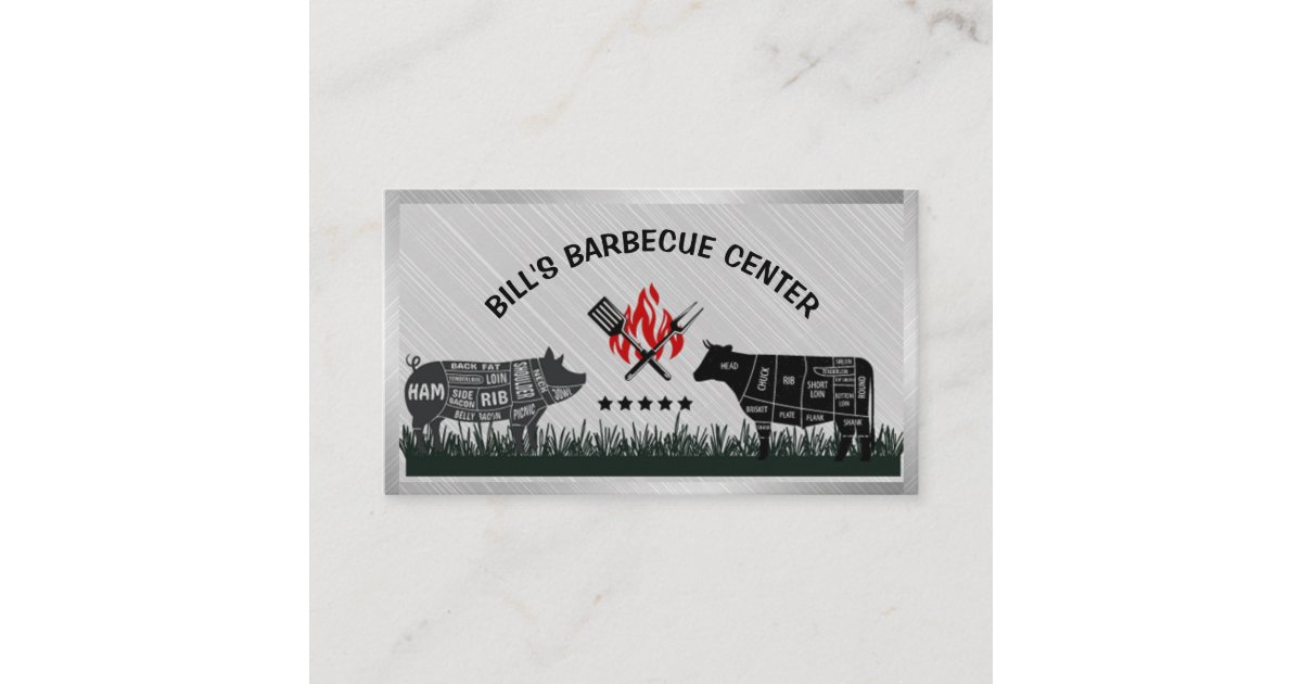 Five Star Barbecue Business Card | Zazzle