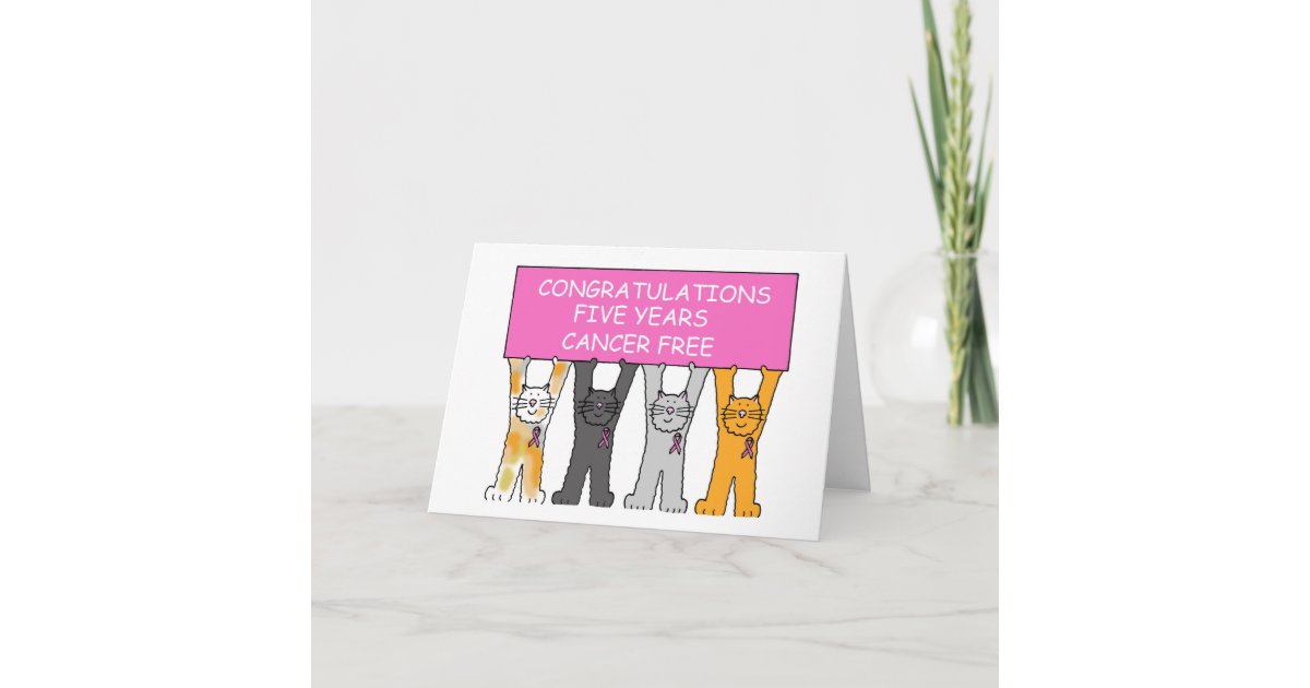 Five Years Cancer Free Anniversary. Card | Zazzle.com