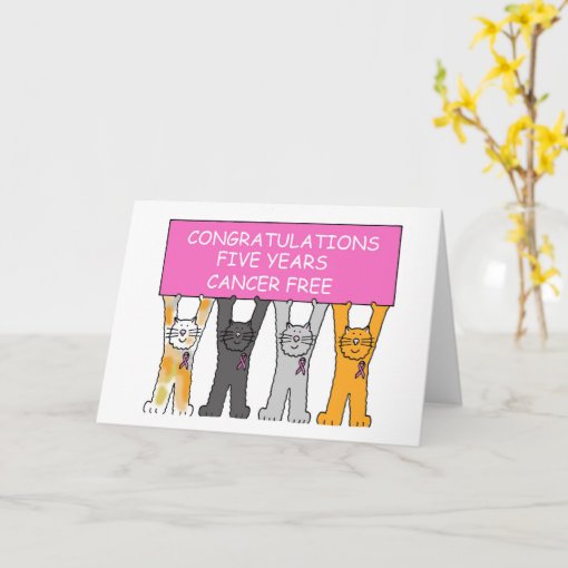 Five Years Cancer Free Anniversary Card | Zazzle
