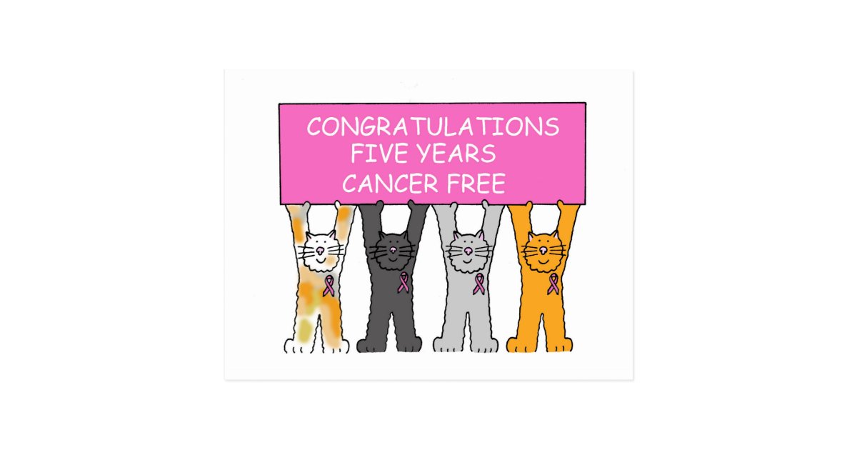 Five Years Cancer Free Anniversary. Postcard | Zazzle.com