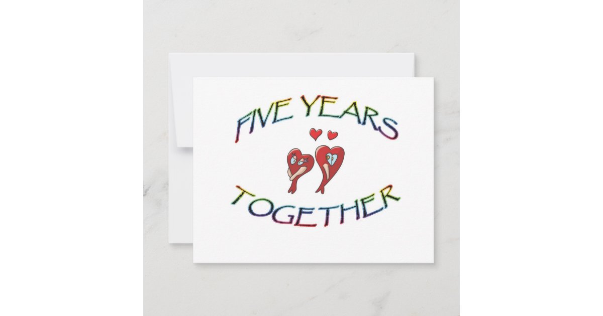 FIVE YEARS TOGETHER | Zazzle