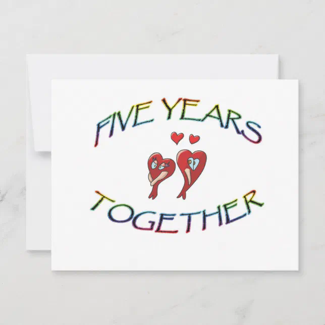 FIVE YEARS TOGETHER | Zazzle