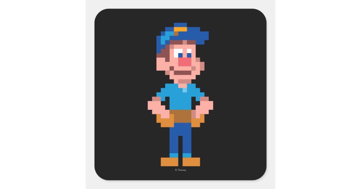 Fix-It Felix Jr Square Sticker | Zazzle