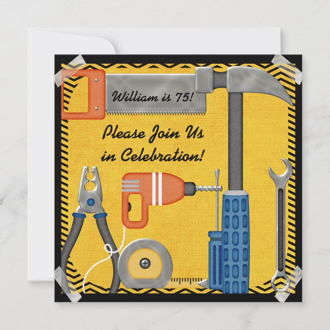 Fix-It Man Custom Birthday Invitations | Zazzle