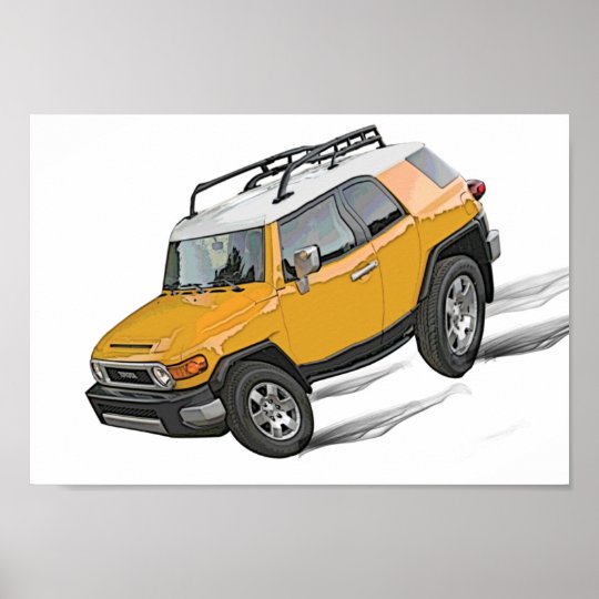 Fj Cruiser cartoon poster | Zazzle.com