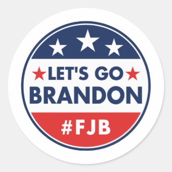 FJB-Let's Go Brandon Classic Round Sticker | Zazzle