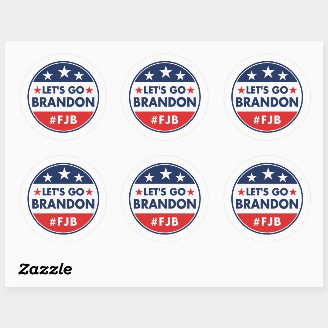 FJB-Let's Go Brandon Classic Round Sticker | Zazzle