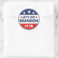 FJB-Let's Go Brandon Classic Round Sticker | Zazzle
