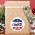 FJB-Let's Go Brandon Classic Round Sticker | Zazzle