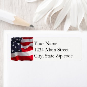 Flag address label | Zazzle